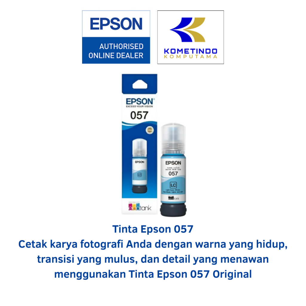 Jual Epson - BOX T 057 Light Cyan 70ml Tinta Epson Jamin 100% Original ...