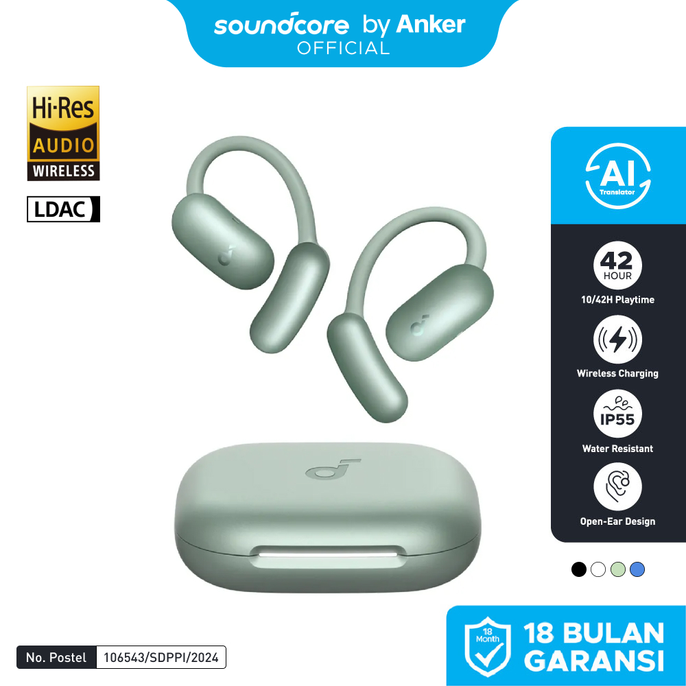 Jual Soundcore by Anker AeroFit 2 OWS Hi-Res Wireless Audio AI Translation LDAC Bluetooth 5.4 ...
