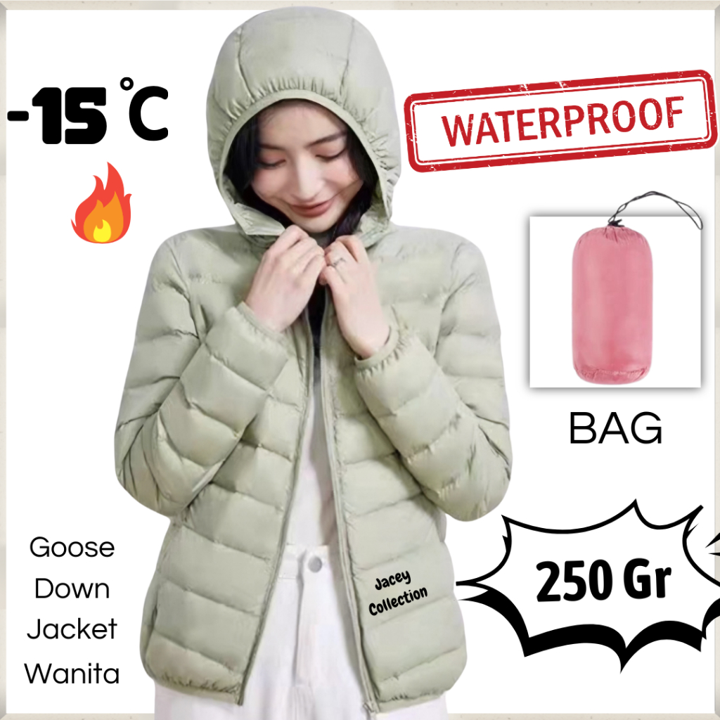 Jual Jaket Bulu Angsa Wanita Ultra Light Goose Down Jacket Waterproof ...