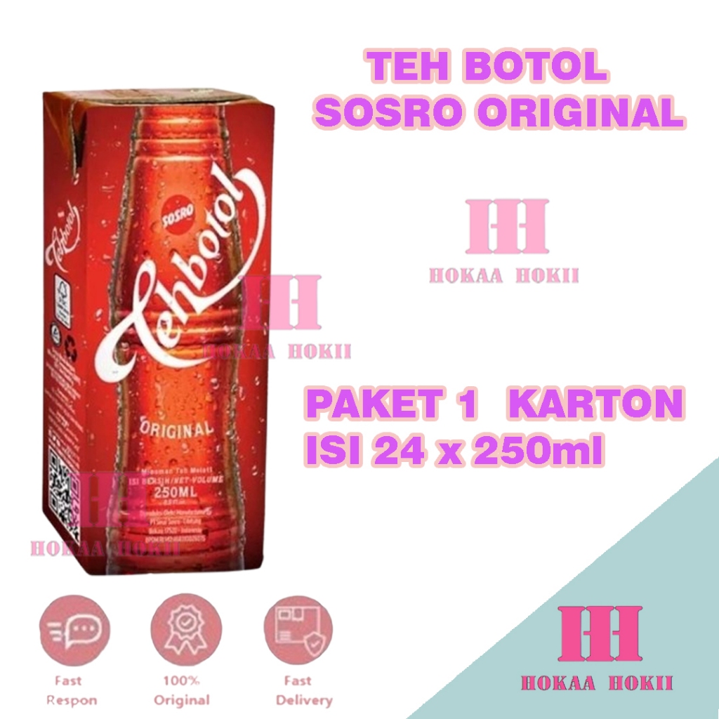 Jual Teh Botol Sosro Kotak Original & Less Sugar 1 Karton Isi 24 x 250ml | Shopee Indonesia