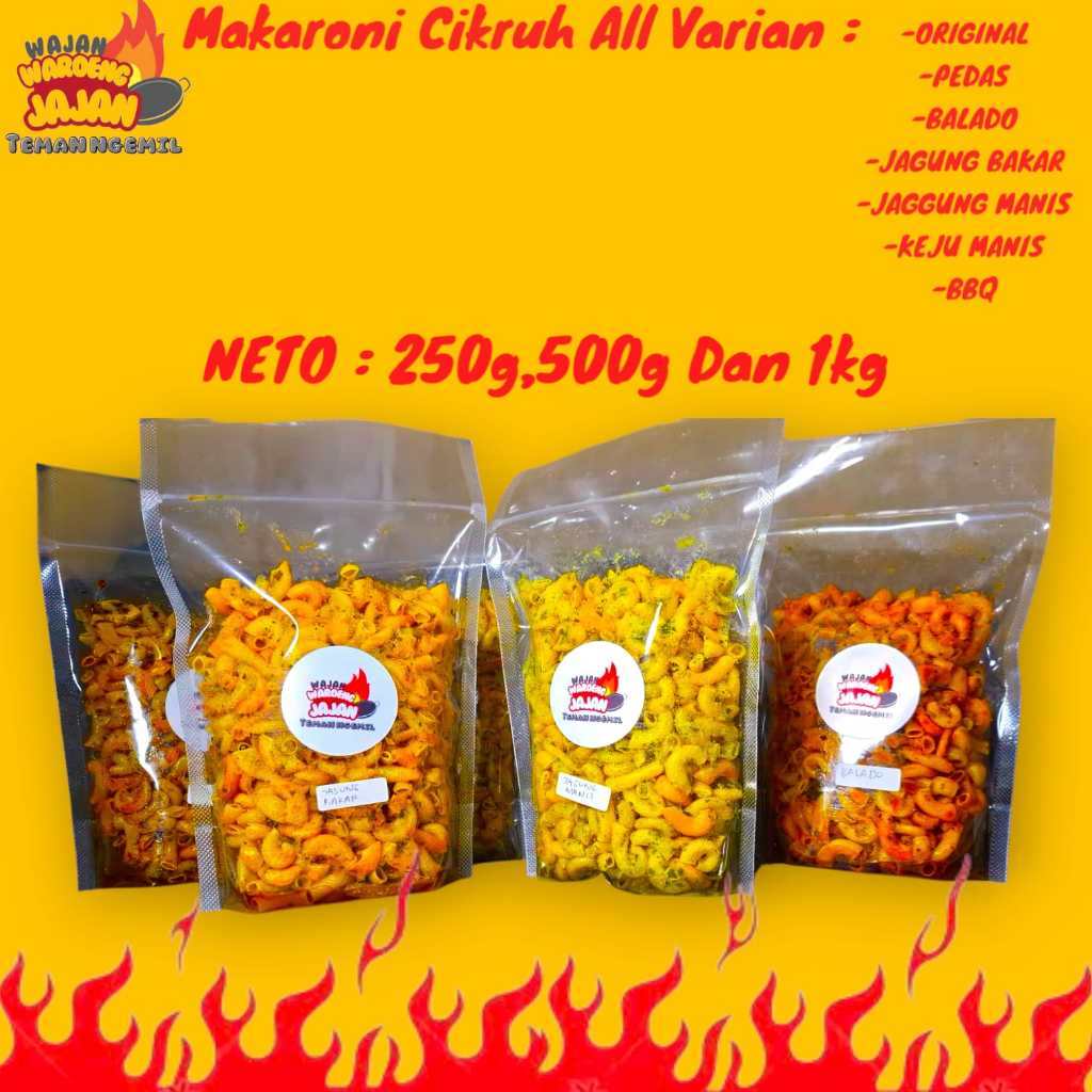 Jual Makaroni Cikruh 250 gram 500 Gram Dan 1 Kg Gurih Extra Daun Jeruk ...
