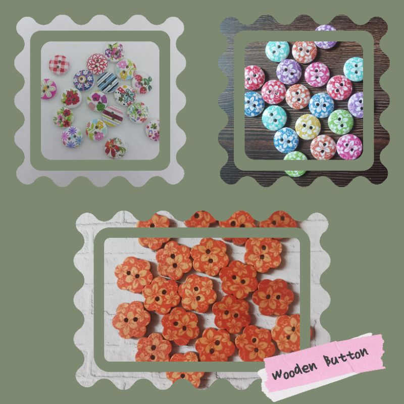 Jual Wooden Button / Kancing Kayu (20 pcs) | Shopee Indonesia