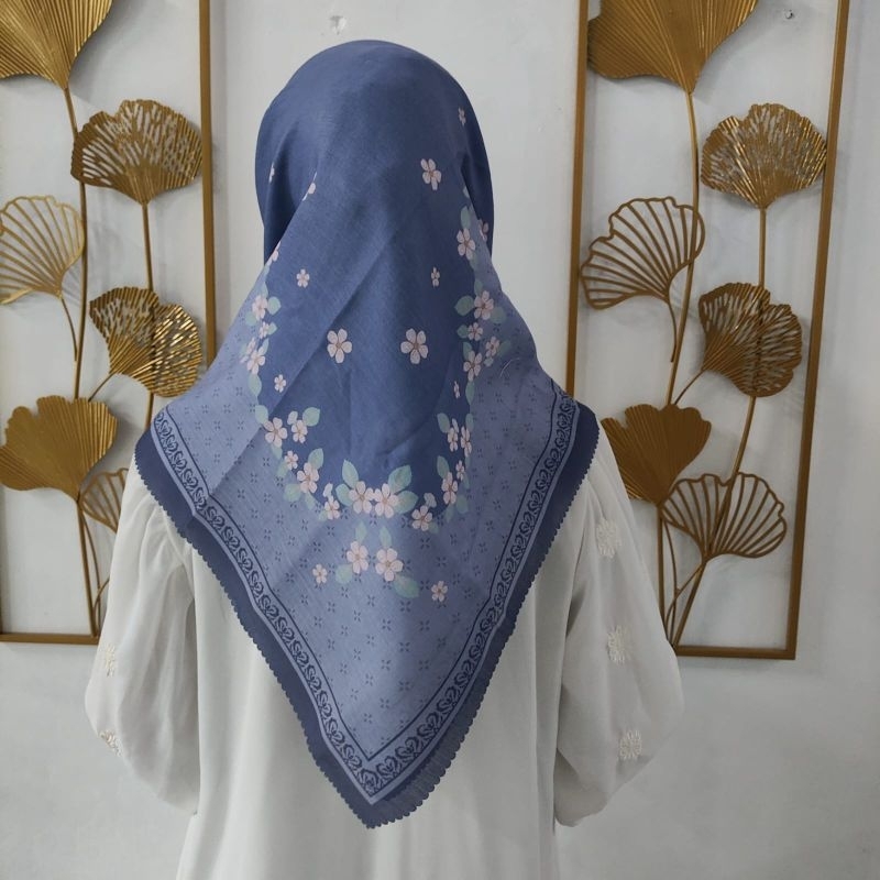 Jual Hijab Motif Kerudung Segi Empat Motif Bunga Standar Muslim ...