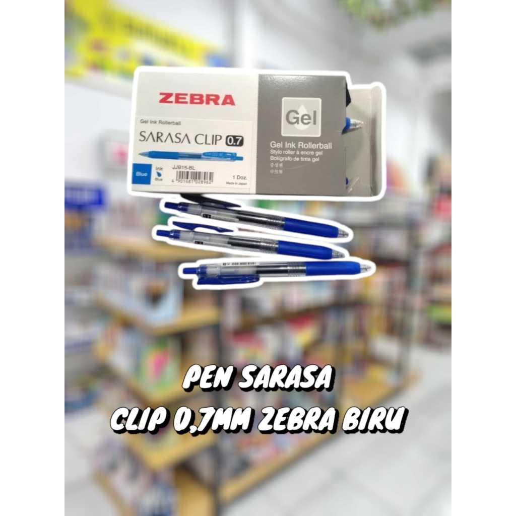 Jual PEN SARASA CLIP 0.7MM ZEBRA BIRU/PEN SARASA ZEBRA 0.7MM | Shopee Indonesia