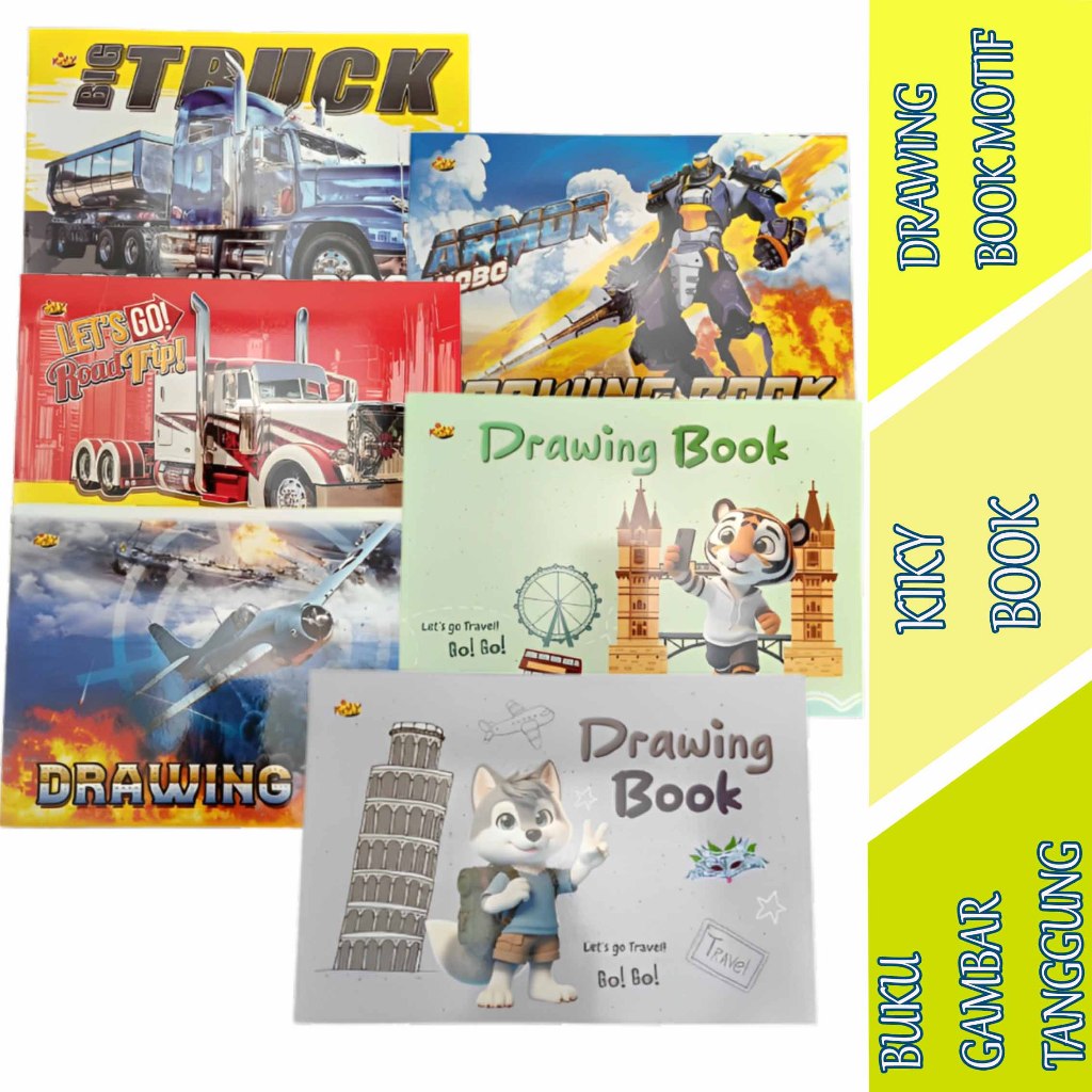 Jual Buku Gambar Tanggung - Kiky Book - Drawing Book Motif - A5 Isi 10 ...