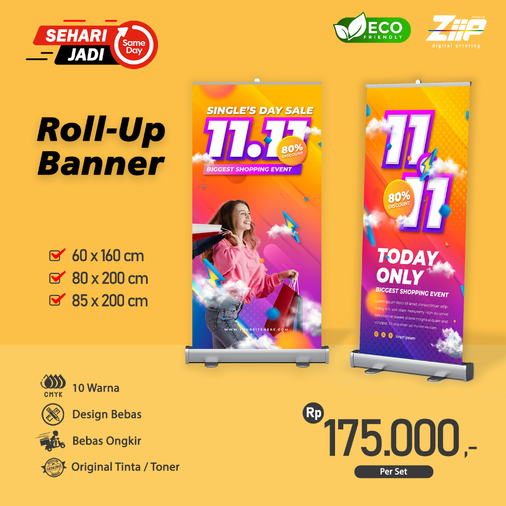 Jual Cetak Roll-Up Banner + Standing Alumunium | Shopee Indonesia