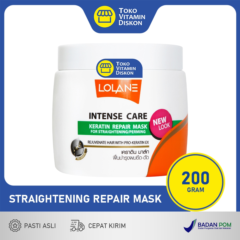 Jual Lolane Intense Care Keratin Repair Mask For Straightening/Perming ...
