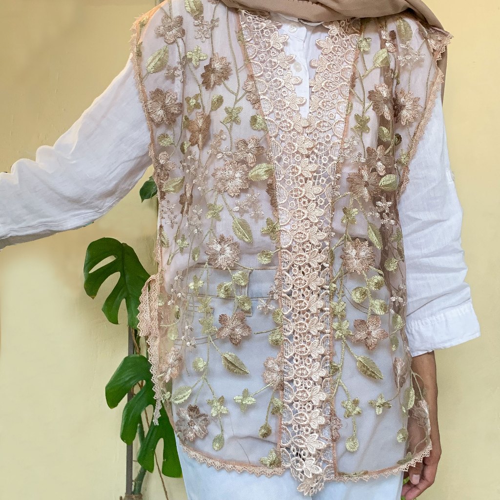 Jual Vest Brukat Tile Garden | Tile Garden | Vest Brukat Garden | Outer ...