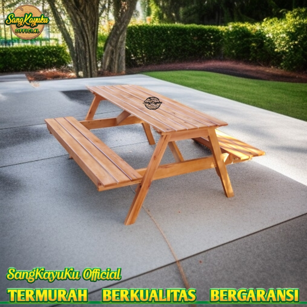 Jual Meja Taman Kayu Minimalis Meja Kayu Outdoor Elegan Meja Taman ...