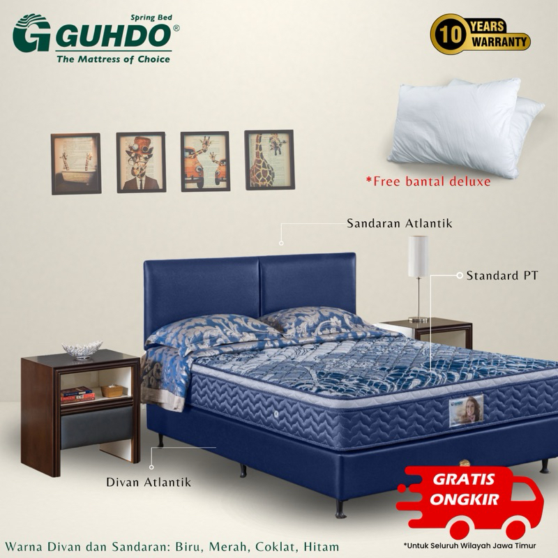 Jual SET GUHDO Atlantik kasur Standard PlushTop Spring Bed Tebal 26cm ...