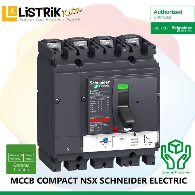 Jual Schneider Mccb Nsx 4P3D Tm80D Nsx100F - LV429641 | Shopee Indonesia