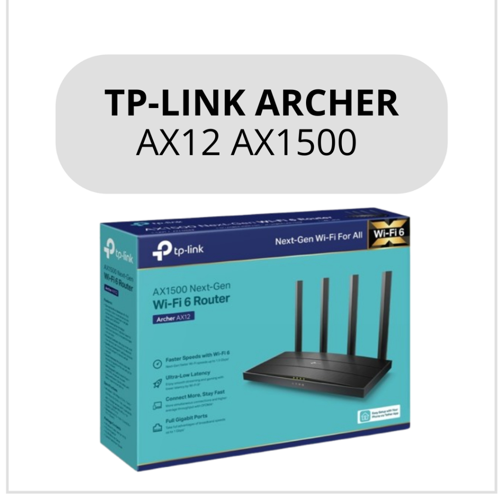Jual TP-LINK Archer AX12 AX1500 Next-Gen Wi-Fi 6 Router Dual Band ...
