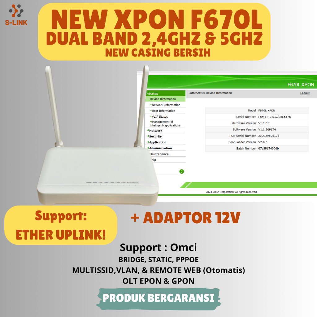 Jual XPON EPON GPON F670L DUAL BAND OMCI | Shopee Indonesia