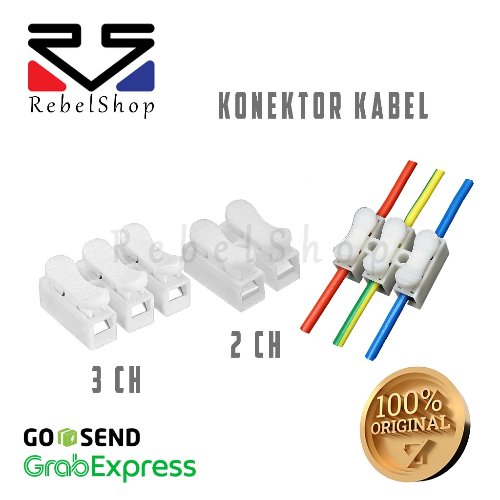 Jual Konektor Terminal Sambungan Penjepit Kabel Listrik / Quick Connect ...