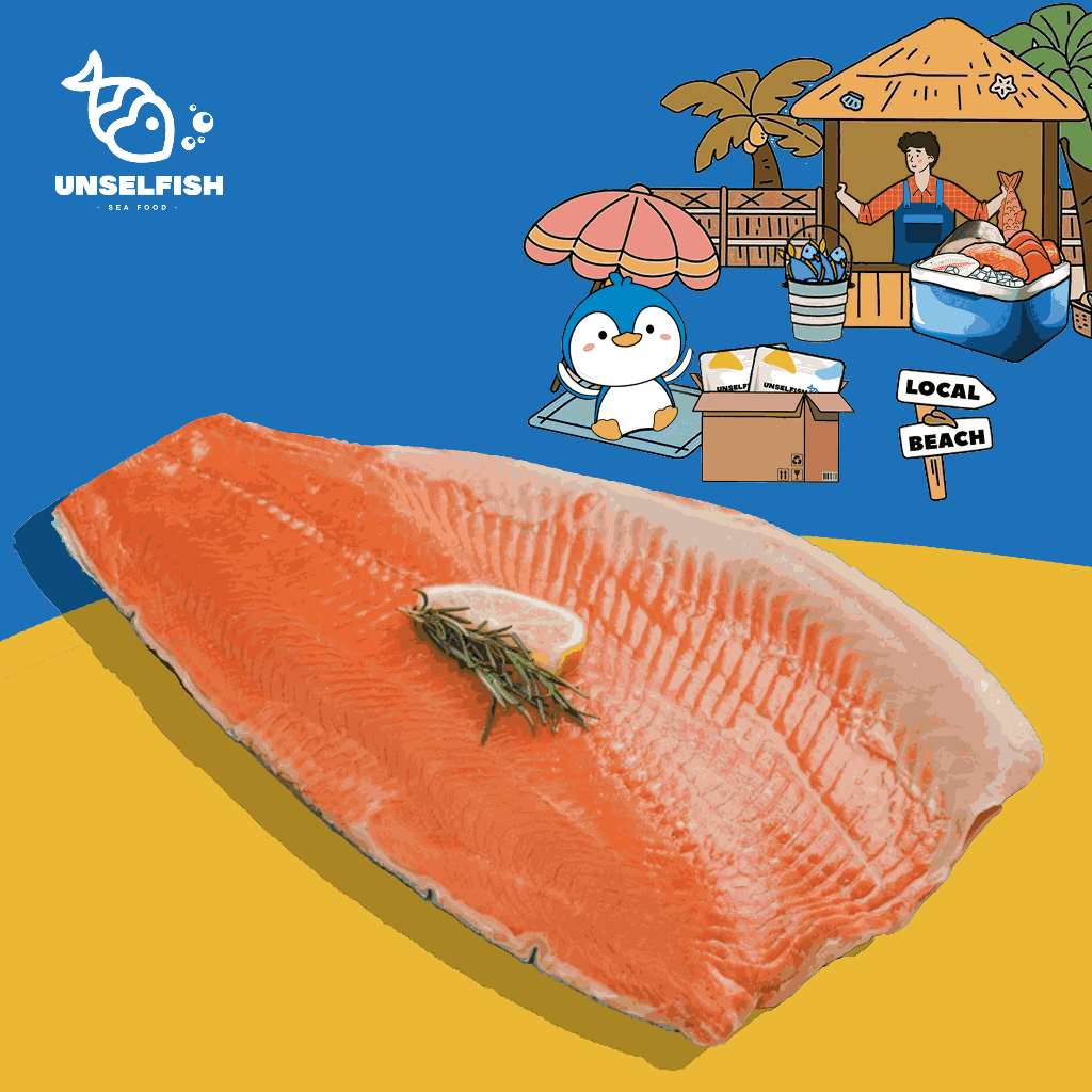 Jual Wild Caught Pacific Salmon Premium Sashimi Grade Fillet / Ikan ...