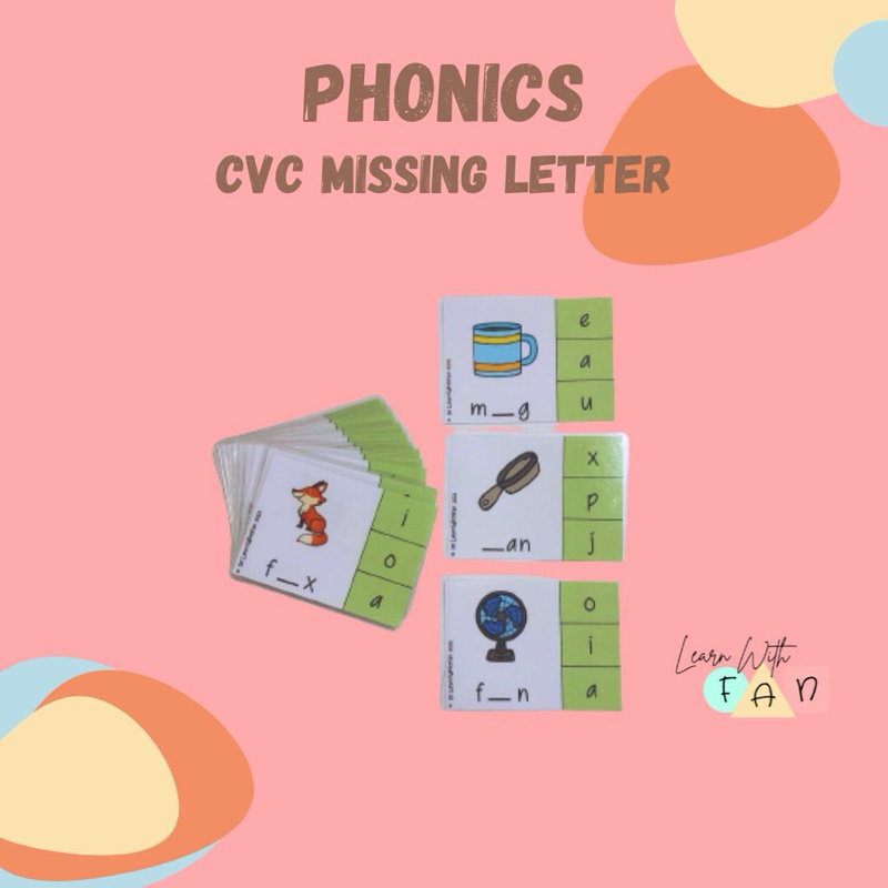 Jual LearnWithFan • Phonics CVC Missing Letter | Shopee Indonesia