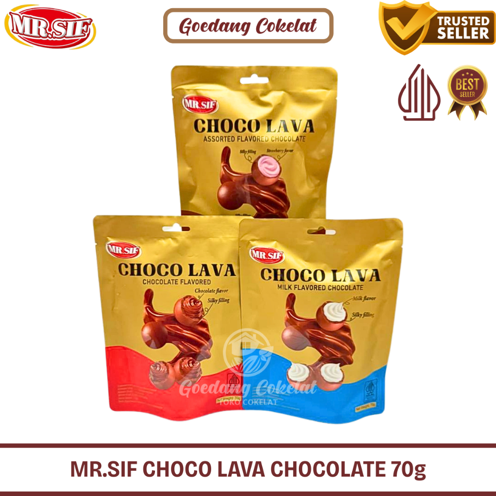 Jual MR.SIF CHOCO LAVA Coklat Susu Bulat Dengan Filling Coklat ...
