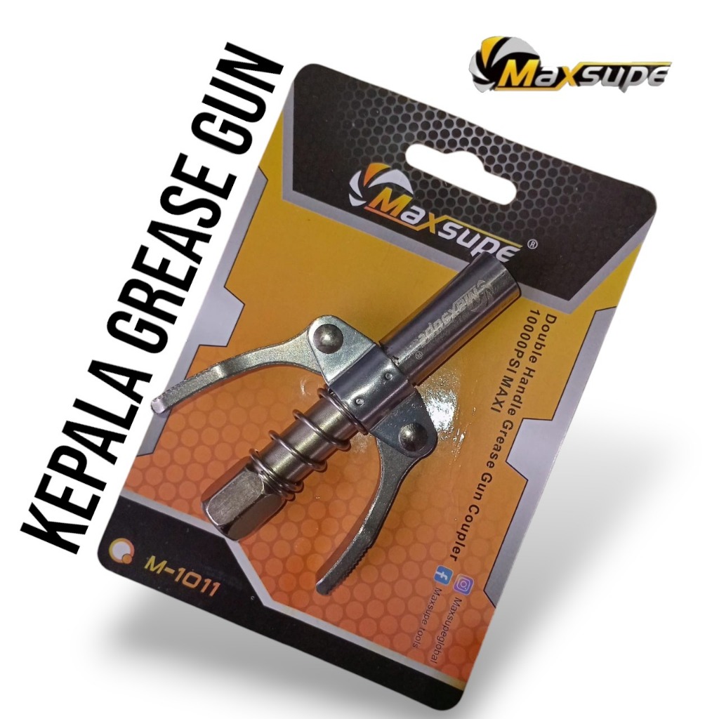 Jual MAXSUPE Kepala selang grease gun pompa gemuk jepit coupler stempet ...