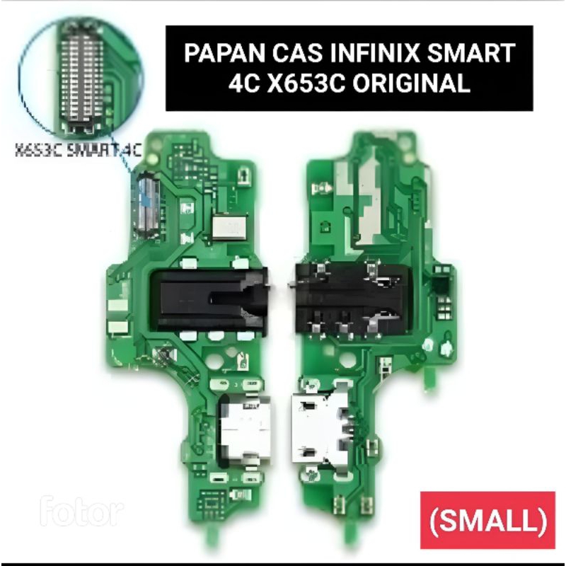Jual PAPAN CAS / KONEKTOR CHARGER INFINIX SMART 4C X653C ( SMALL) PLUS IC FULL KOMPONEN BOARD ...