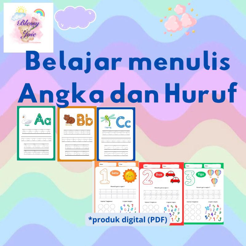 Jual BLESSY JOIE PRINTABLE worksheet tracing Huruf A-Z dan Tracing ...
