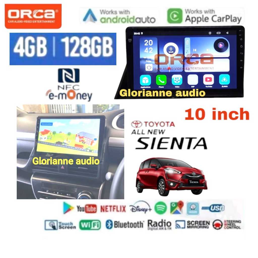Jual Head Unit Android Orca RAM 4/128GB Toyota All New Sienta 2016 ...
