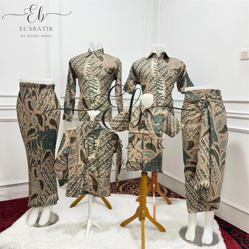Jual elsbatik mandalika lv batik couple keluarga premium batik ayah ibu ...