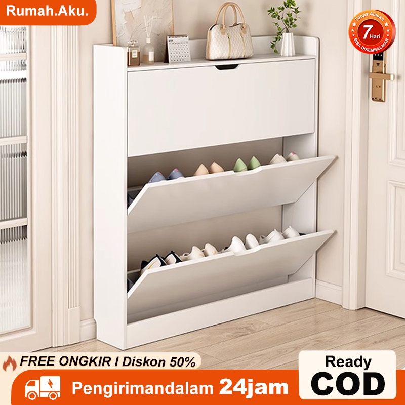 Jual Lemari Sepatu Rak Sepatu Susun Lemari Sepatu Tertutup Lemari ...