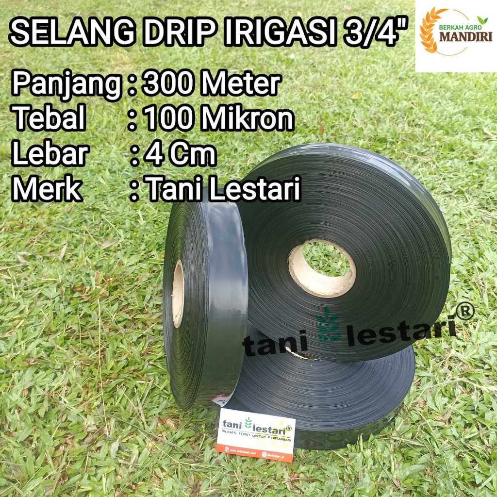 Jual SELANG DRIP IRIGASI 3/4" 300 METER 100 MIKRON TANI LESTARI ...