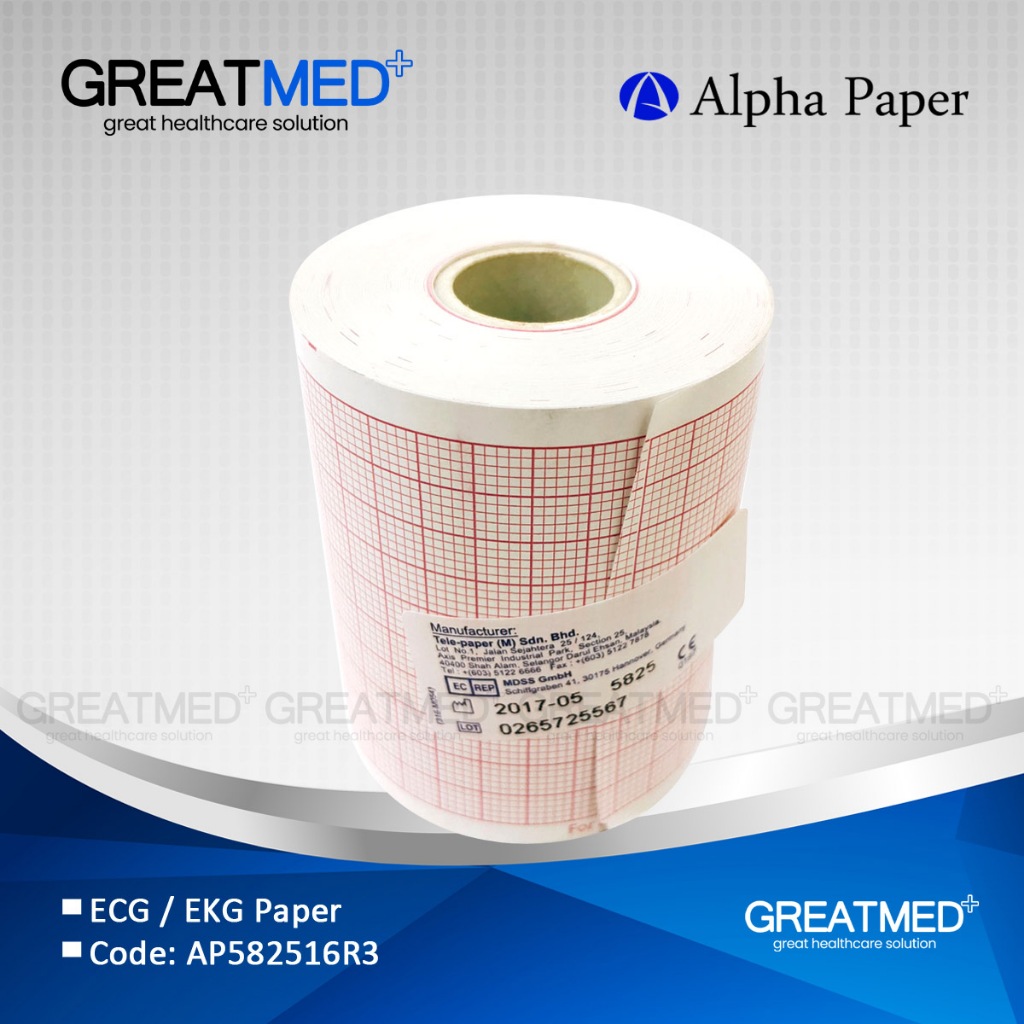 Jual Kertas EKG | ECG | Thermal Paper - Roll | Alpha | 58x25 | Shopee ...