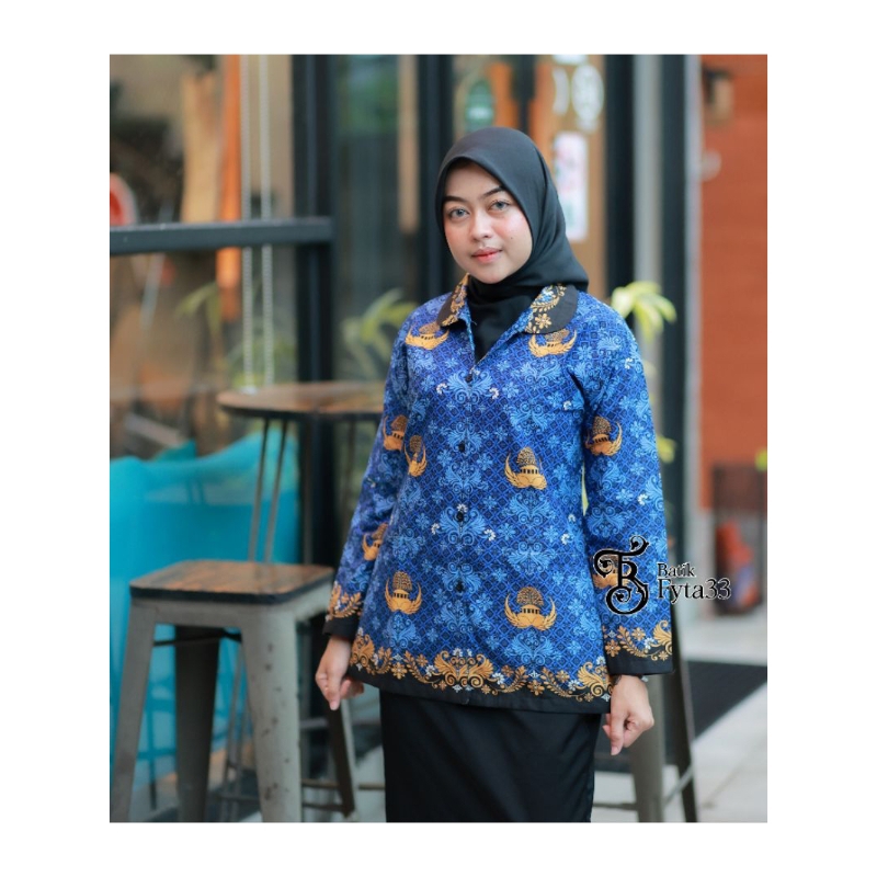 Jual Baju Korpi Wanita dan Pria Terbaru Full Furing Kerah Hitam Lengan Panjang Katun Halus ...