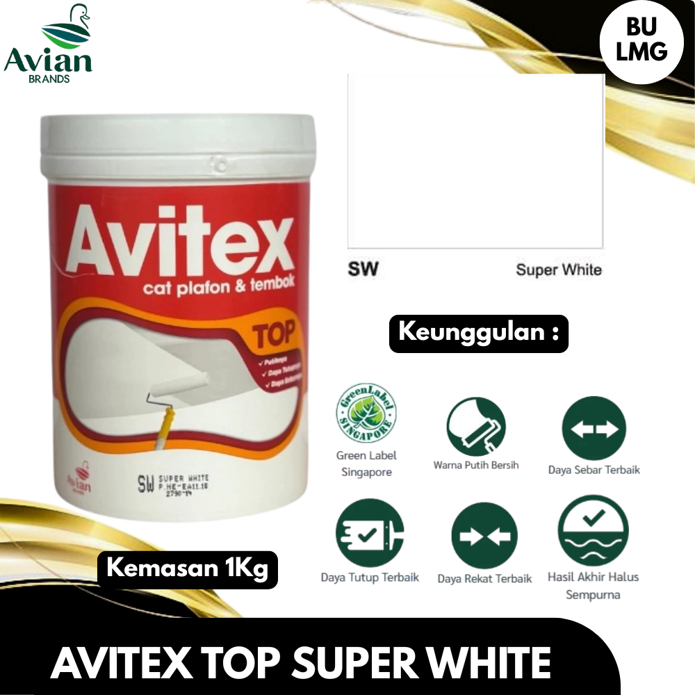Jual Avitex TOP [Avitex Cat Plafon dan Tembok 1Kg] | Shopee Indonesia