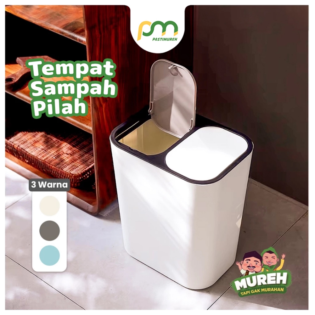 Jual Ber - PASTIMUREH Tempat Sampah Pilah 2 / Tong Sampah 15L Organik ...
