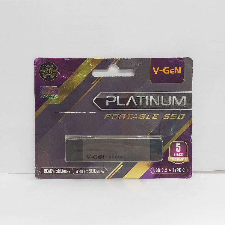 Jual PORTABLE SSD 256GB VGEN PLATINUM Type C USB 3.2 | Shopee Indonesia