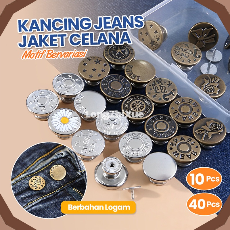 Jual 10/40 Buah Kancing Set Tombol Pemasangan Khusus Kancing Vintage ...