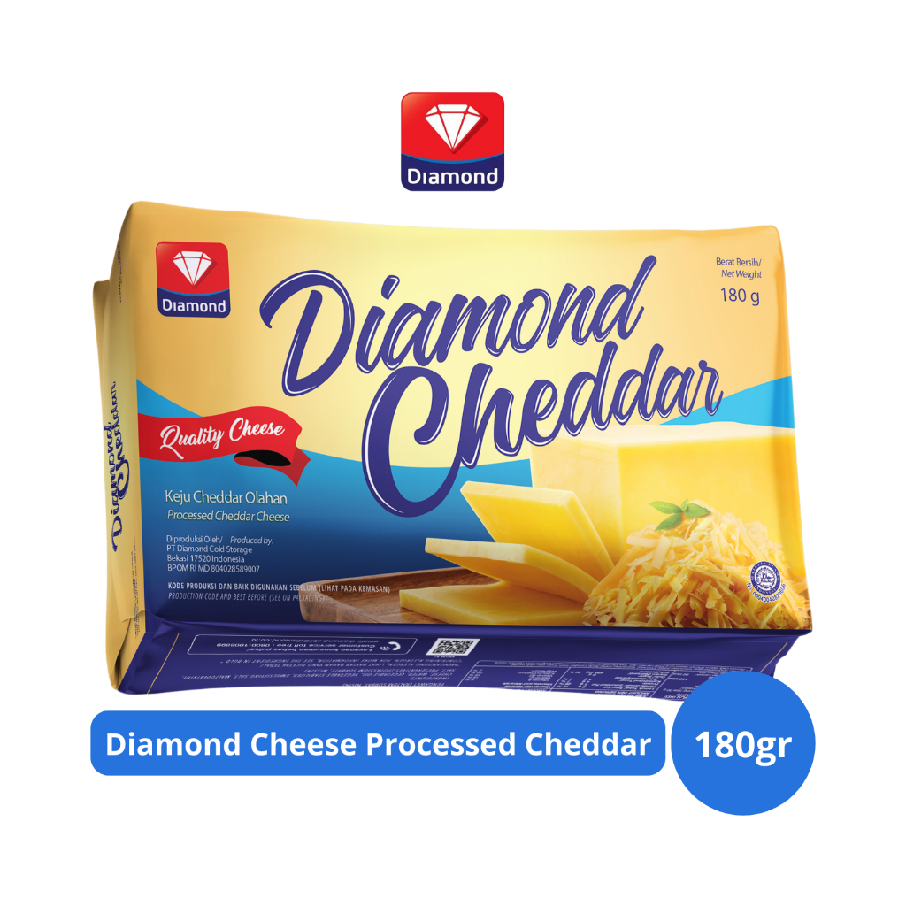 Jual Diamond Cheese Processed Cheddar 180gr | Shopee Indonesia