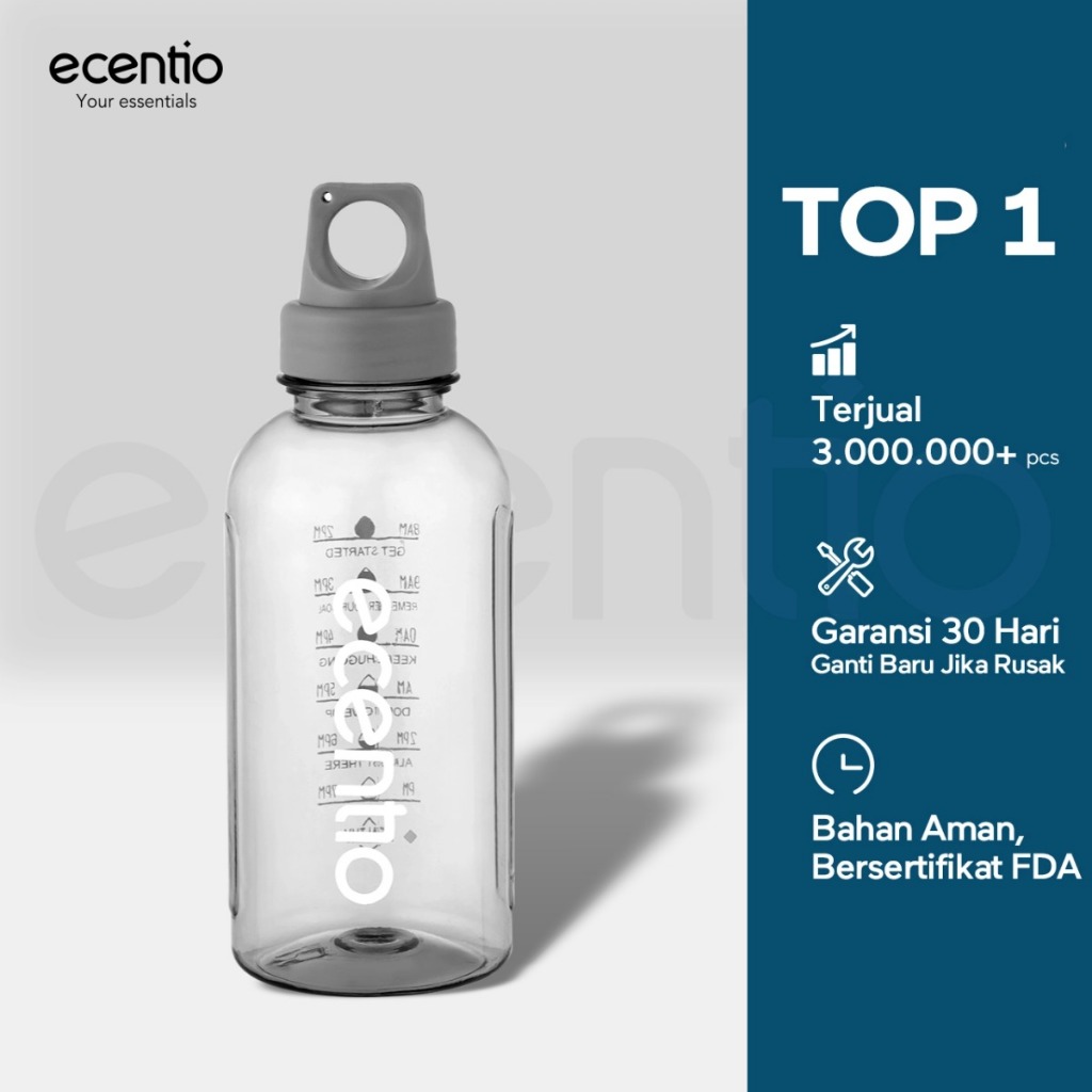 Jual 【Live Exclusive】ecentio sport botol minum portabel 500ml tempat ...