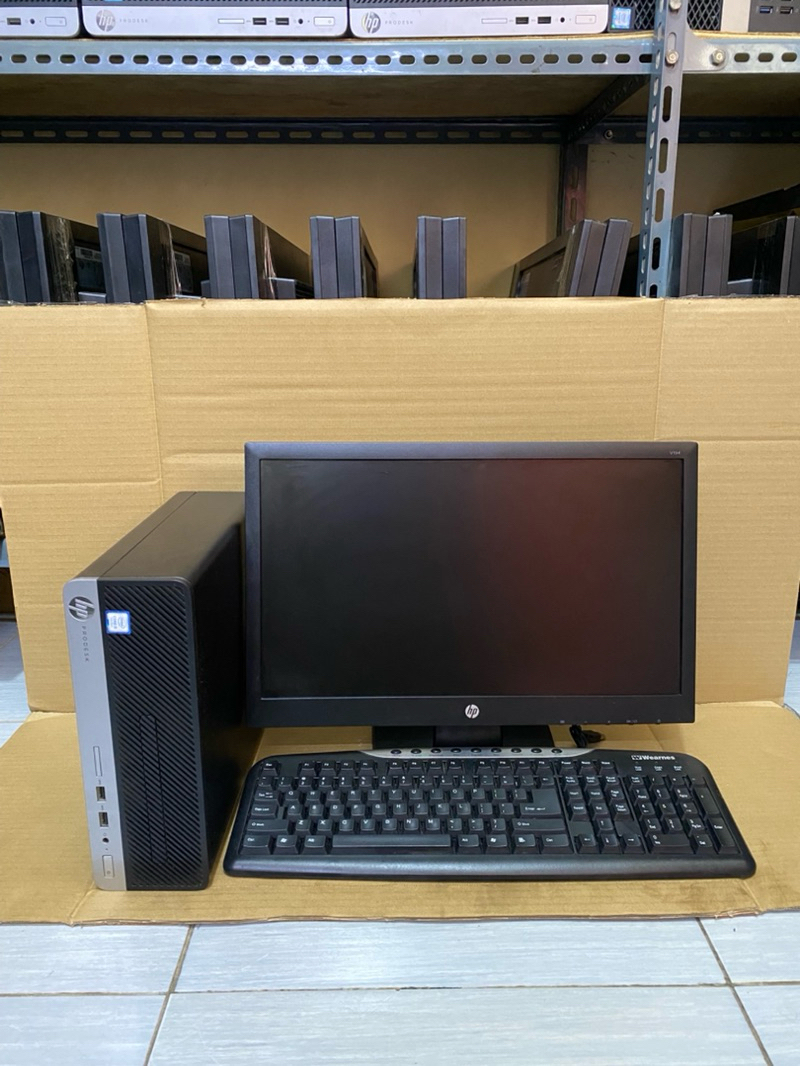 Jual pc hp prodesk 400 G4 core i5 7400 led 19 in Ram 8GB ssd 128GB siap ...