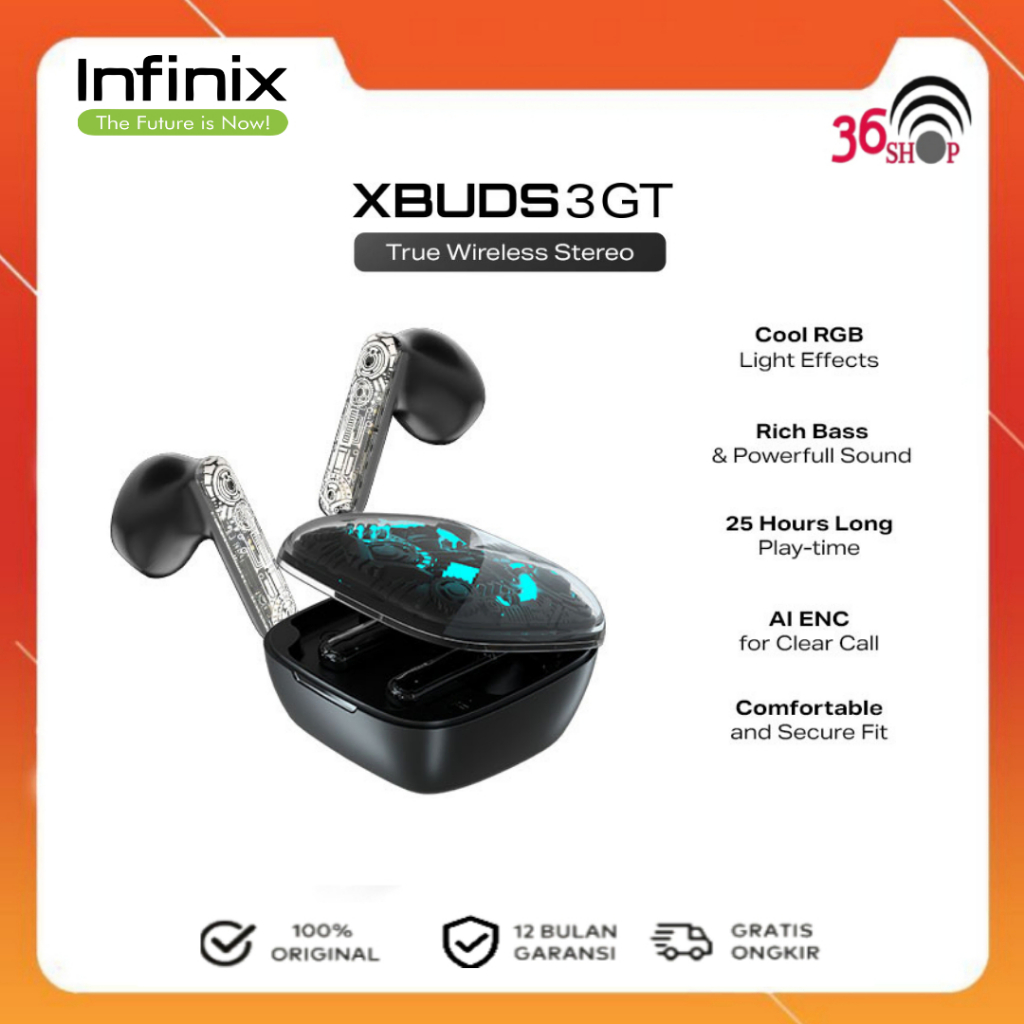 Jual Infinix TWS XBUDS 3 GT - XE30 RGB Light Effects - IOT - Gransi ...