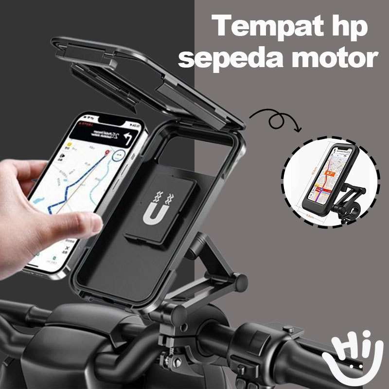 Jual 【HI store】Holder Hp Stang Motor / Sepeda Holder Handphone Dudukan di Stang Universal Tempat ...