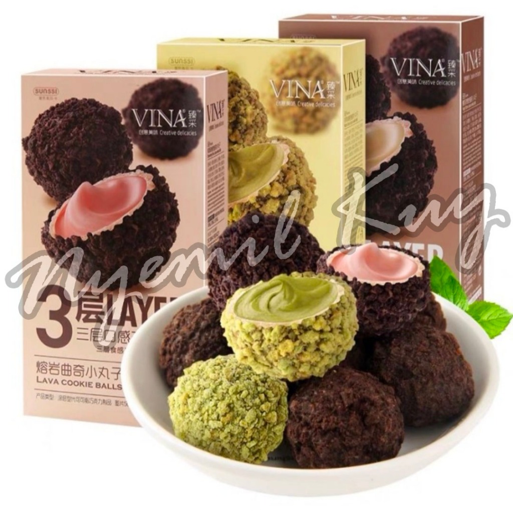 Jual Franzzi Vina Lava Cookies Balls Matcha Strawberry Yogurt Flavor ...