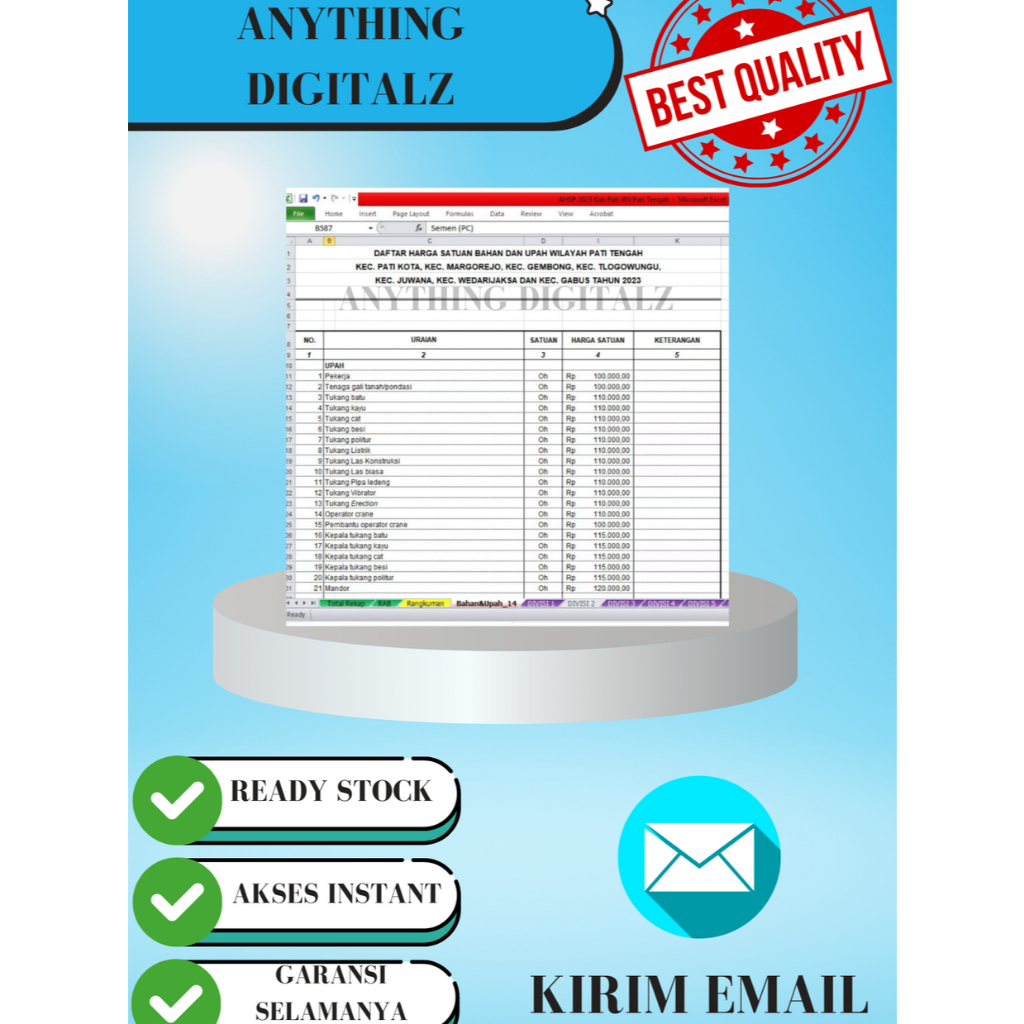 Jual kumpulan AHSP terlengkap semua daerah format excel | Shopee Indonesia