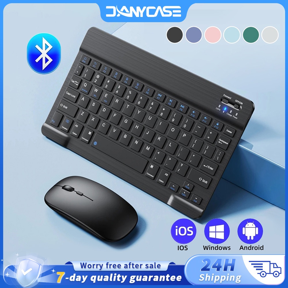 Jual DANYCASE Wireless Bluetooth Keyboard Mouse Tablet Keyboard for ...