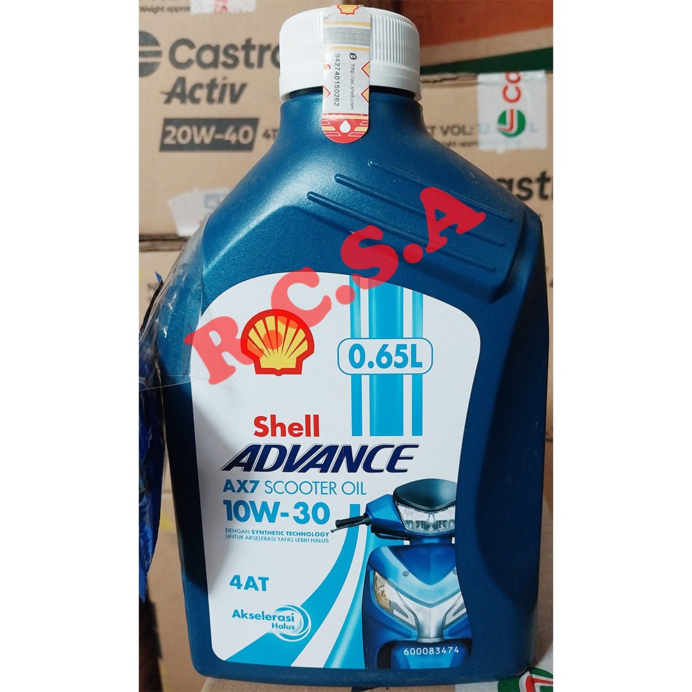 Jual OLI SHELL ADVANCE AX7 SCOOTER 10W-30 0,65 LITER ORIGINAL - UNTUK ...