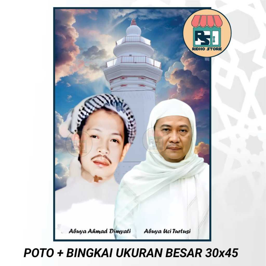 Jual Poto & Bingkai, Abuya Uci Turtusi & Abuya Dimyati Cilongok, UKURAN BESARR 30x45 | Shopee ...