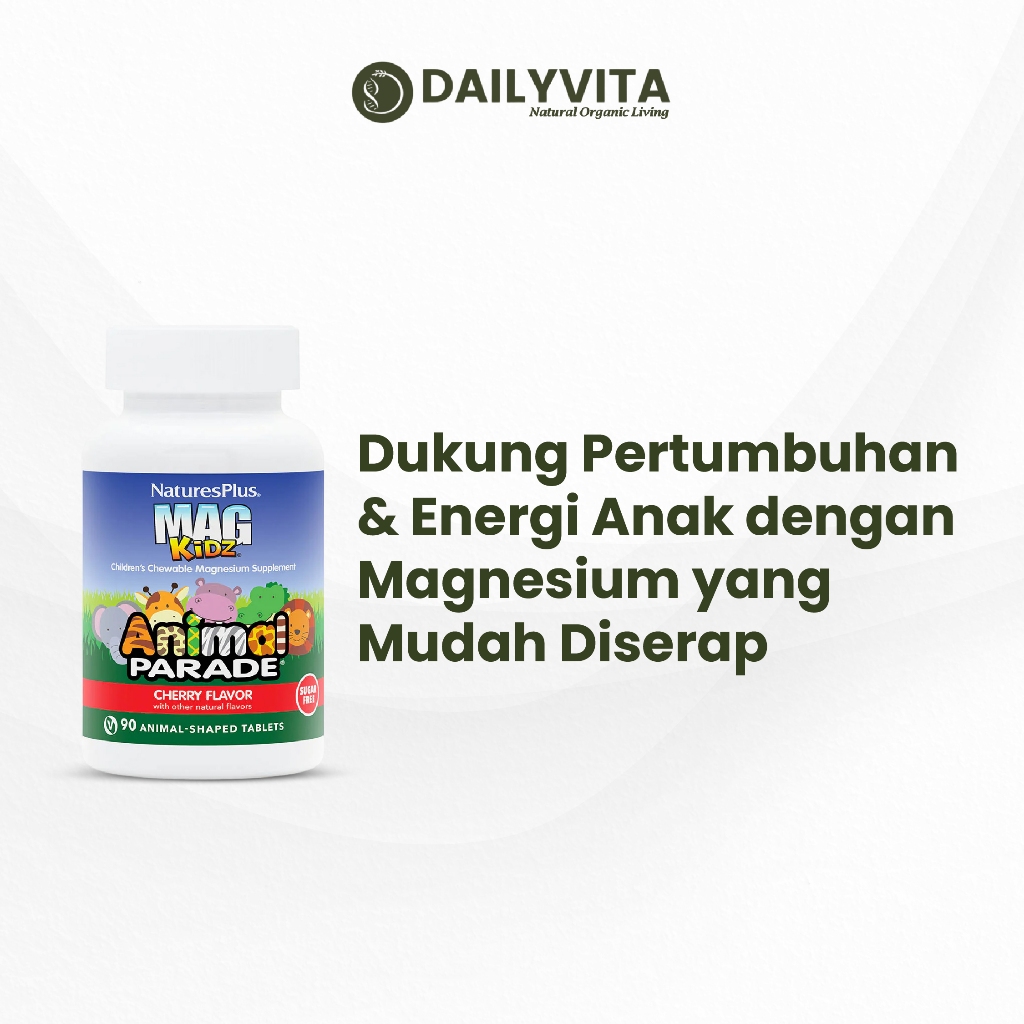Jual NaturesPlus- MagKidz, Animal Parade, Children's Chewable Magnesium ...