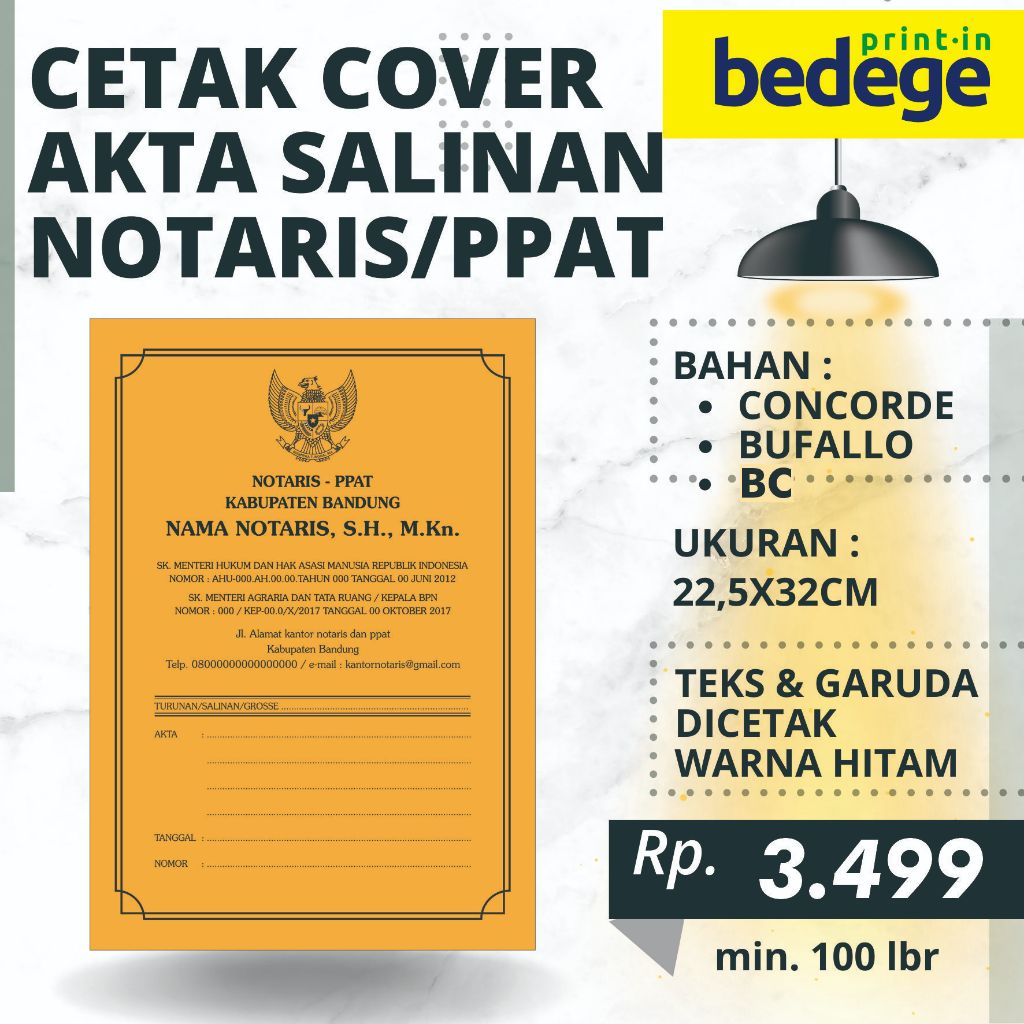 Jual COVER AKTA SALINAN NOTARIS PPAT | Shopee Indonesia