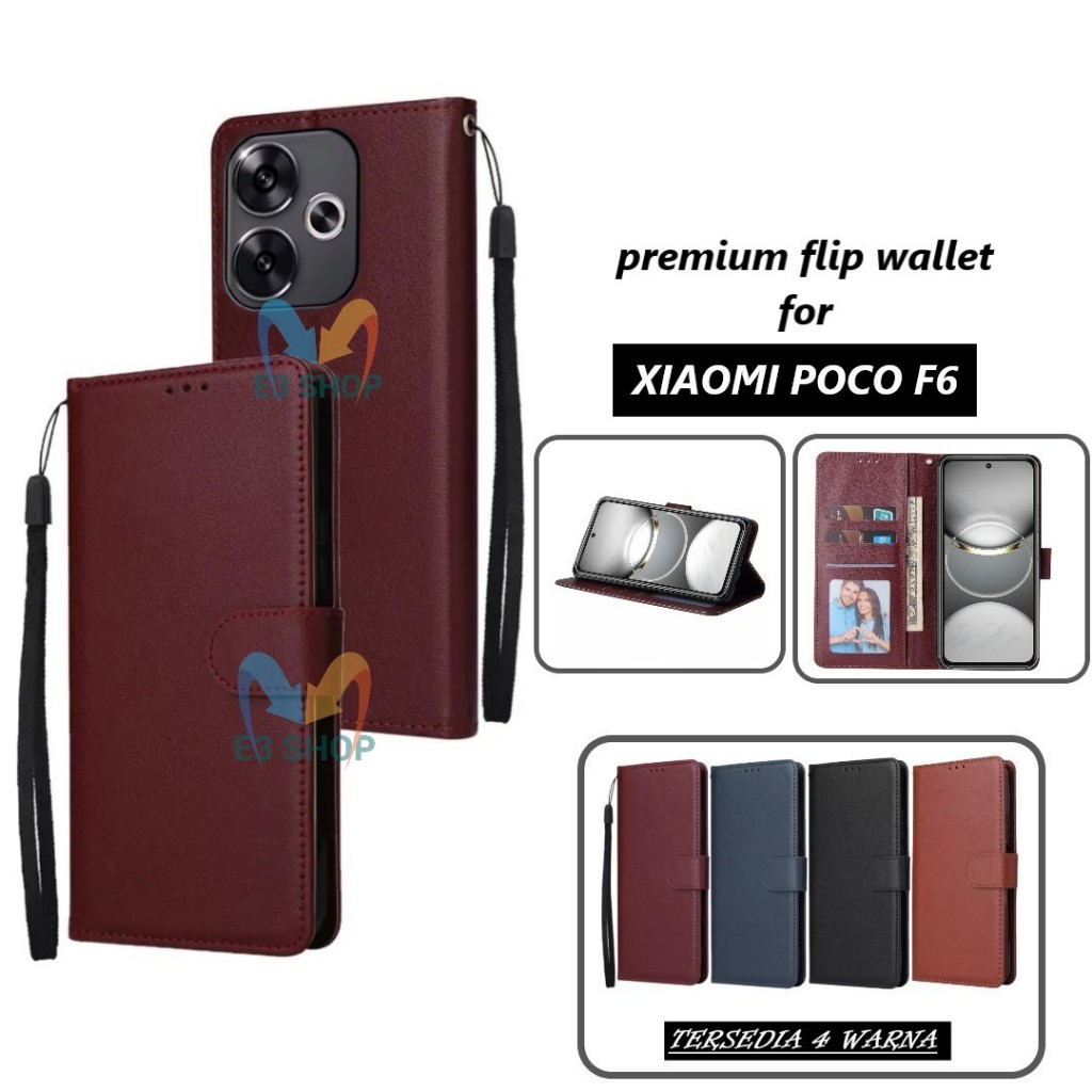 Jual case hp for XIAOMI POCO F6 Premium flip wallet Flip case Magnet ...