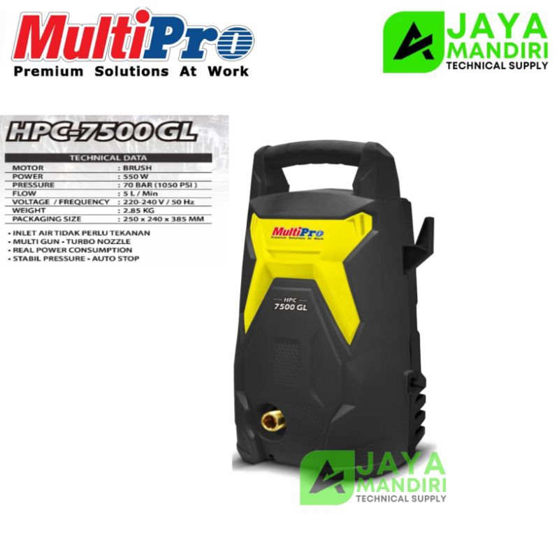 Jual Mesin Cuci Motor Mobil MULTIPRO HPC 7500 GL High Pressure Cleaner ...