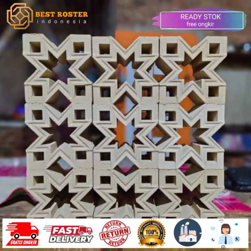 Jual Roster Beton Minimalis motif melati/bintang terbaru ! | Shopee ...