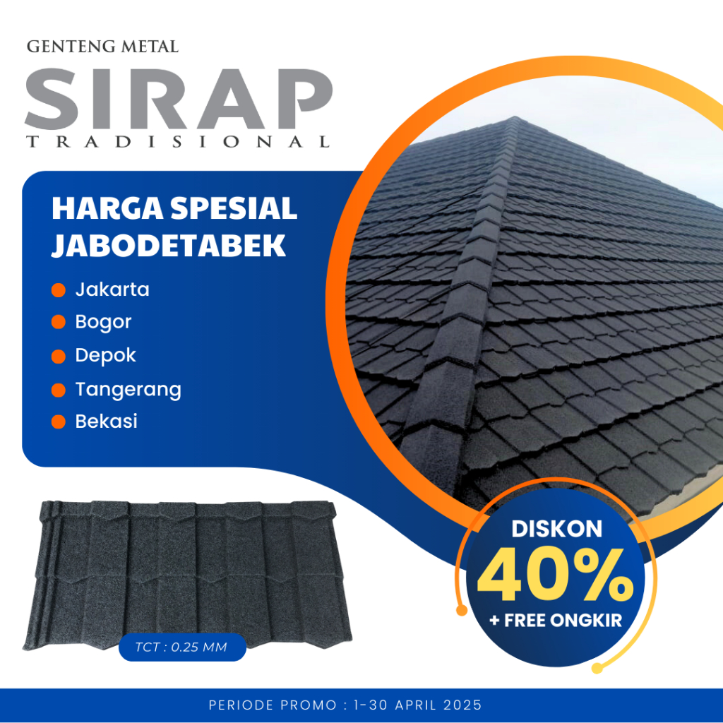 Jual HARGA JABODETABEK Genteng Metal Rainbow Sirap Termurah dan ...